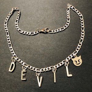 Jewelry | Devil Word Letter Alphabet And Emoji Necklace | Poshmark